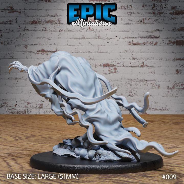 3D Printable Ancient Wraith Set / Undead Warrior / Evil Spirit / Ghost Beast / Darkness ...